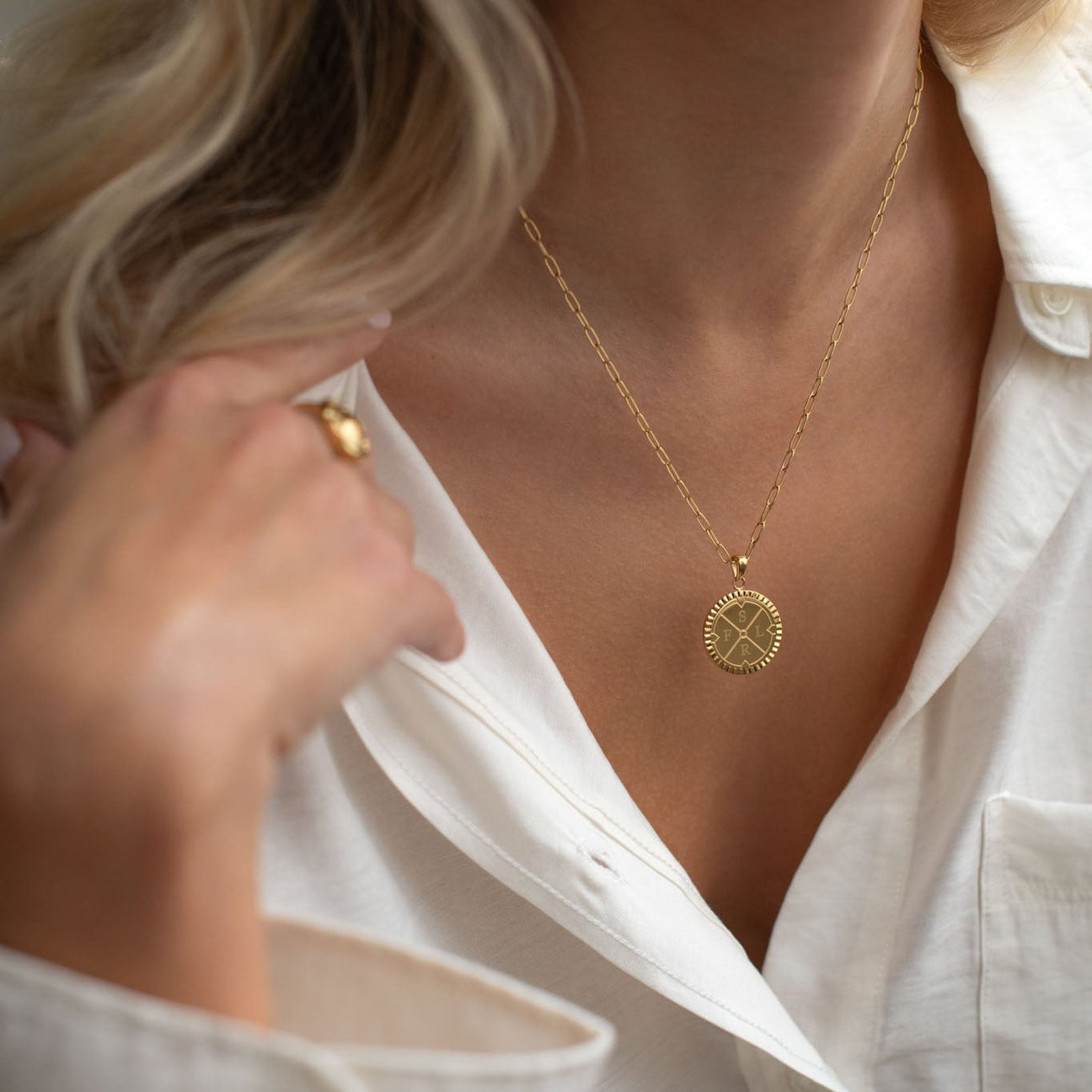 Engravable Compass Necklace – D.LOUISE Jewelry